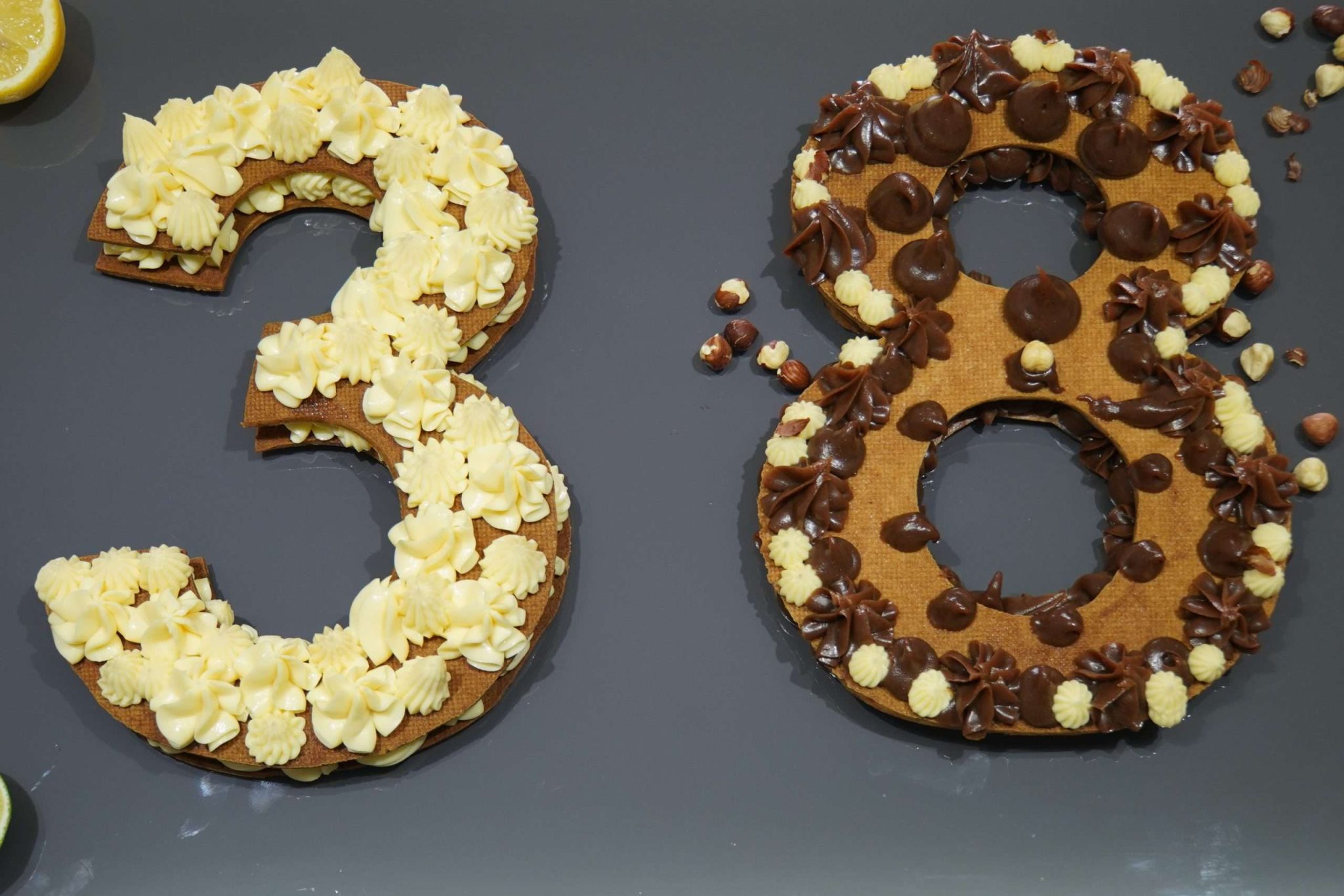 Number Cake citron praliné - Défis Pâtisserie